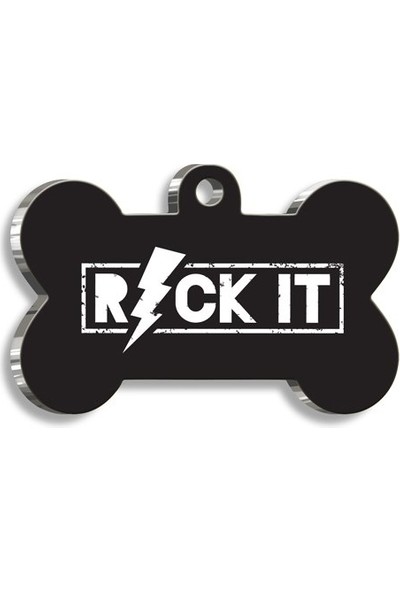 Altın Pati Rock It Kemik Şekilli Köpek Künyesi