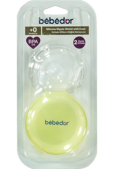 Bebedor Silikon Göğüs Koruyucu 2'li Kutulu Sarı Bebedor Silikon Göğüs Koruyucu 2'li Kutulu Sarı