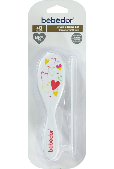 Bebedor Fırça ve Tarak Seti Kırmızı