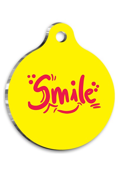 Altın Pati Sarı Smile Kedi Köpek Künyesi