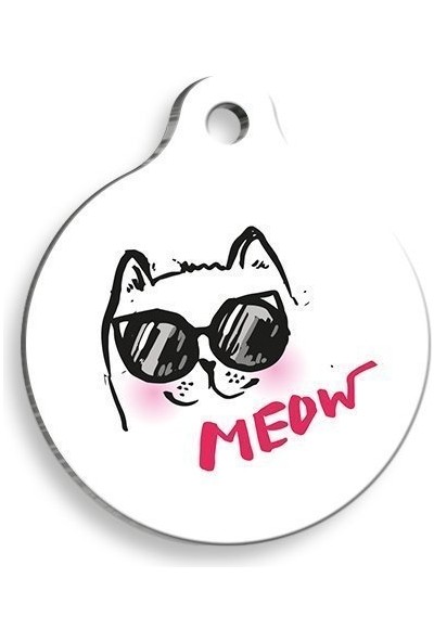 Altın Pati Havalı Kedi Yuvarlak Kedi Künyesi