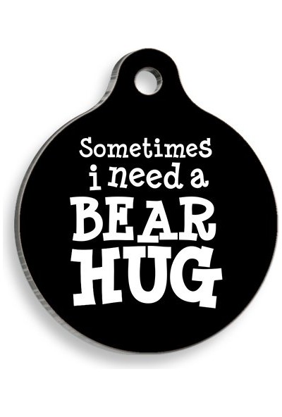 Altın Pati I Need A Hug Yuvarlak Kedi ve Köpek Künyesi