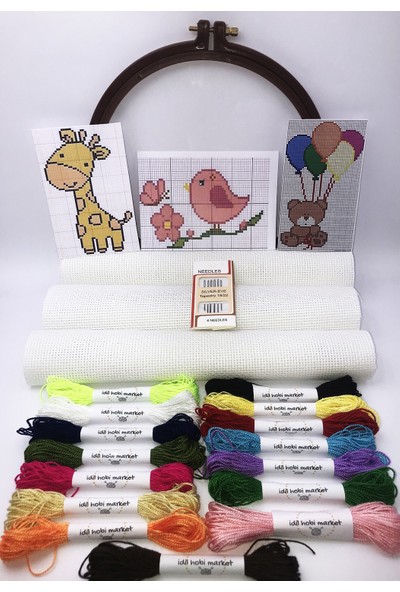 İdil Hobi Market Idilhobimarket Kanaviçe Etamin Set 003