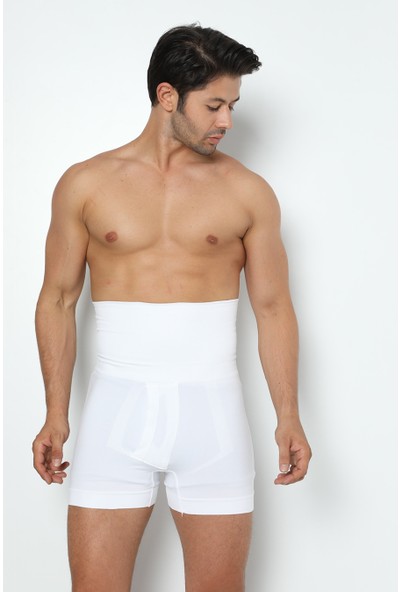 Secret Moda Erkek Toparlayıcı Dikişsiz Yüksek Bel Göbek Saklayan Duble Korse Beyaz Secret Moda Erkek Toparlayıcı Dikişsiz Yüksek Bel Göbek Saklayan Duble Korse Beyaz