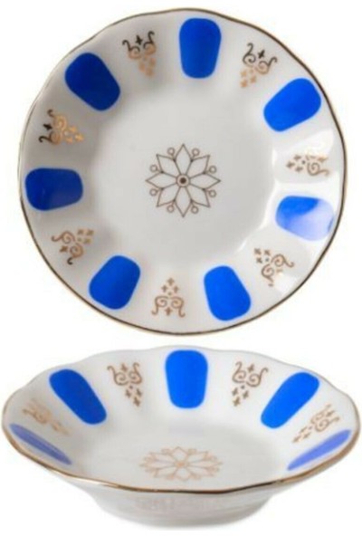 Kuzey Kahveci Desenli Porselen Çay Tabağı 6 Adet Tabak