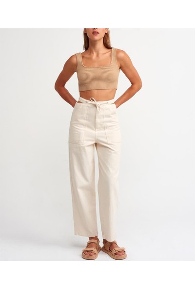 Oxijen Giyim Pencere Detaylı Pantolon