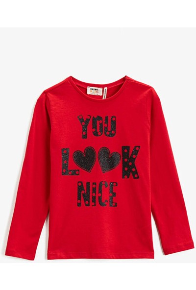 Koton Kız Çocuk Sweat Kırmızı 2KKG17997AK