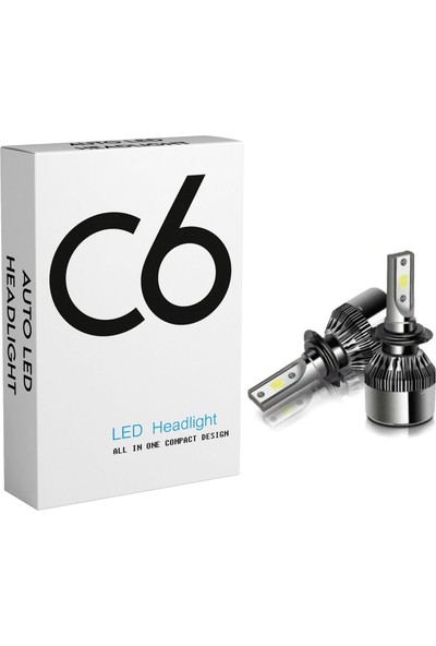 C6 LED Zenon 9006 LED Xenon 55 Watt 11000LM 6000K Far Ampülü LED Işık Beyaz Renk Işık C6 LED Zenon 9006 LED Xenon 55 Watt 11000LM 6000K Far Ampülü LED Işık Beyaz Renk Işık