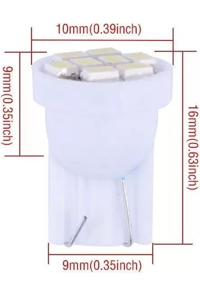 Balp 2 Adet Beyaz Renk - Mini Dipsiz LED Park Ampulü T10 - Her Araca Uyar Balp 2 Adet Beyaz Renk - Mini Dipsiz LED Park Ampulü T10 - Her Araca Uyar