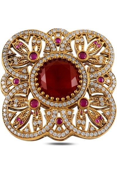 Gümüşhane Silver Zirkon Taşlı Otantik Broş