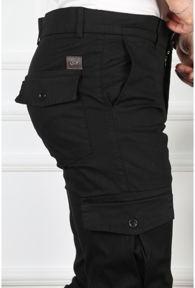 Seha Sportswear Erkek Likralı Slim Fit Kargo Pantolon