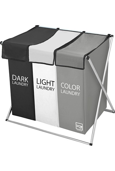 Box&box Üç Bölmeli Çamaşır Sepeti