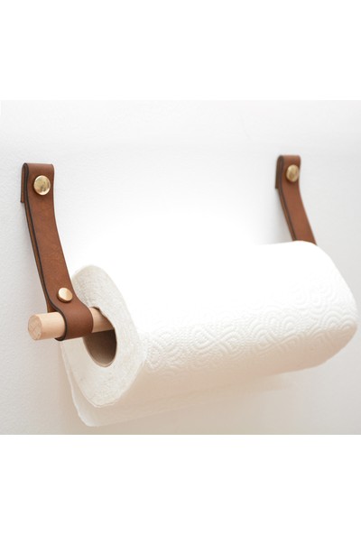Bundera Deri Mutfak Banyo Havlu Kağıtlık ve Streç Film Askısı Bundera Deri Mutfak Banyo Havlu Kağıtlık ve Streç Film Askısı