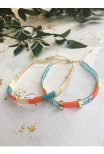 Floom Jewelry Miyuki Tila Ikili Bileklik Kombini