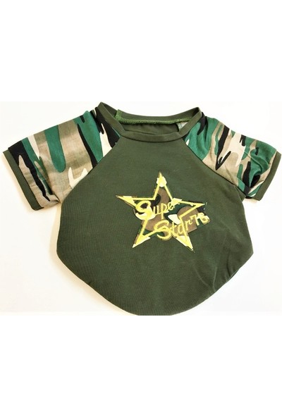 Dogi & Dog Dogi&dog Askeri Kedi - Köpek T-Shirt- Kedi-Köpek Elbisesi