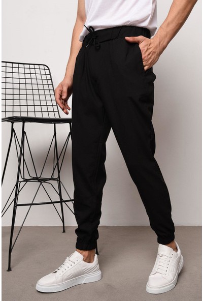 Oksit Wendy Paçası ve Beli Lastikli Erkek Jogger Pantolon