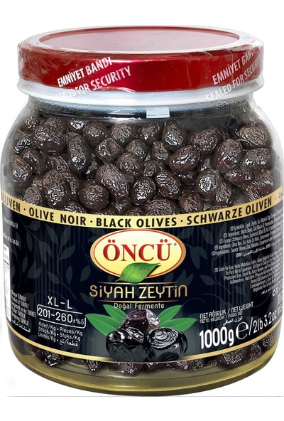 Öncü Doğal Salamura Siyah Zeytin 201-260AD/KG 1 kg Öncü Doğal Salamura Siyah Zeytin 201-260AD/KG 1 kg