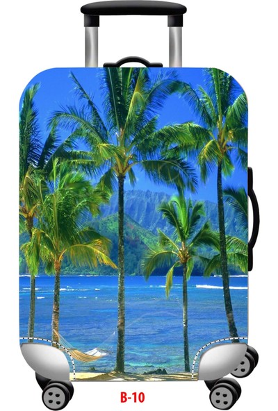New Timoty Deniz ve Palmiye Baskılı Luggage Cover Valiz KILIFI86936085501819