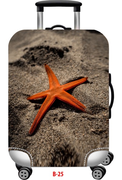 New Timoty Deniz Yıldızı Baskılı Luggage Cover Valiz Kılıfı