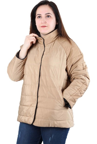 Günay Fierte Kadın Büyük Beden Mont Ccnef Dik Yaka Çıt Çıt Kapama Reglan Kol Astar Çift Cep Kapitone Lacivert Camel Günay Fierte Kadın Büyük Beden Mont Ccnef Dik Yaka Çıt Çıt Kapama Reglan Kol Astar Çift Cep Kapitone Lacivert Camel