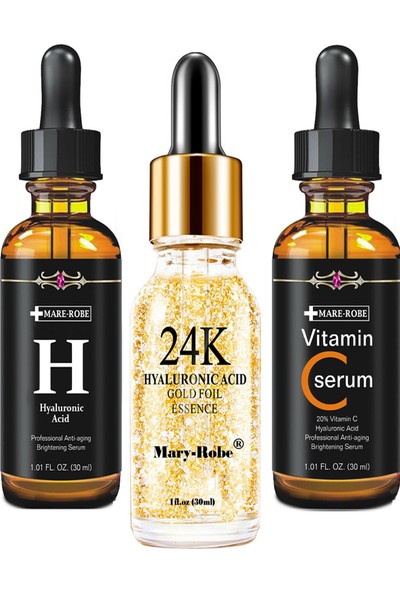 Mare-Robe 24 Gold ,hyaluornıc Acıd , Vitamin C 3lü Yaşlanma Karşıtı Cilt Bakım Serumu Mare-Robe 24 Gold ,hyaluornıc Acıd , Vitamin C 3lü Yaşlanma Karşıtı Cilt Bakım Serumu
