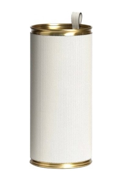 Ovata Deri Kaplı Metal Şemsiyelik Krem Renk