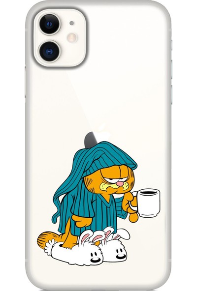 Pickcase iPhone 11 Kılıf Hd Baskılı Kılıf - Uykucu Garfield