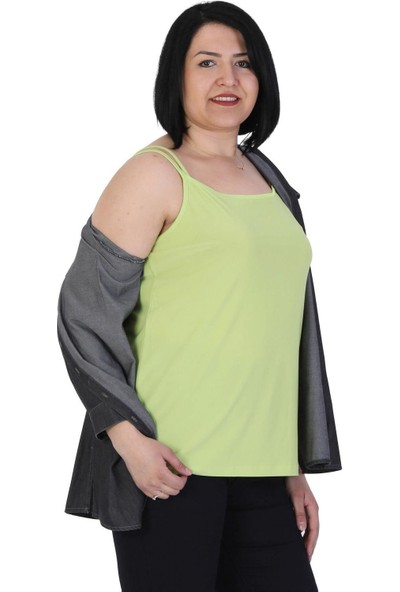 Günay Fierte Kadın Büyük Beden Bluz Atlet Ccakım Ince Askı Günay Fierte Kadın Büyük Beden Bluz Atlet Ccakım Ince Askı