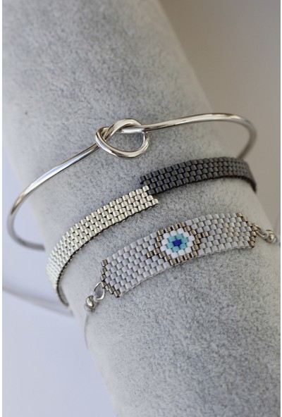 DM Miyuki Miyuki Gümüş Bileklik Takımı