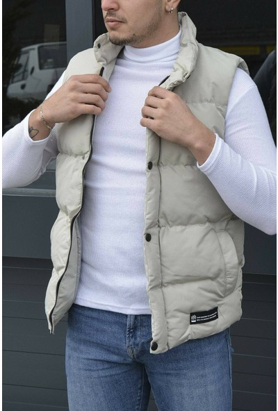 Erkek Krem Cepli Şişme Yelek Erkek Krem Cepli Şişme Yelek