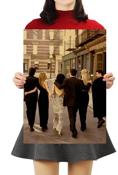 Caph Design Friends Dizisi Vintage Kraft Poster - 32X45CM - Özel Kutulu Caph Design Friends Dizisi Vintage Kraft Poster - 32X45CM - Özel Kutulu