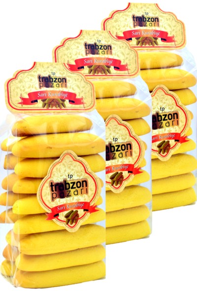 Trabzon Pazarı Yöresel Trabzon Sarı Kurabiyesi 3 x 400 gr