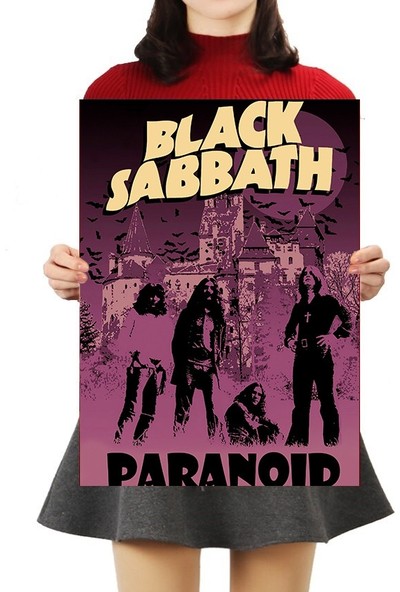 Caph Design Black Sabbath - Paranoid Vintage Kraft Poster - 32X45CM Caph Design Black Sabbath - Paranoid Vintage Kraft Poster - 32X45CM