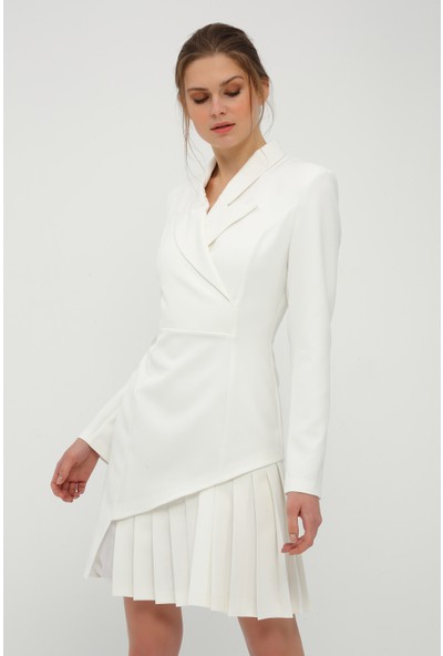 Betty & Sam Kadın Pileli Kruvaze Elbise 5106