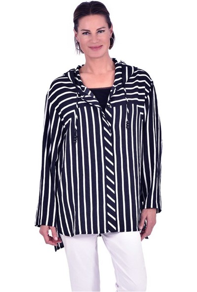 Günay Fierte Kadın Büyük Beden Mont Ccneige Kapüşon Uzun Kol Mevsimlik Çizgili Çift Cep Spor Siyah Lacivert Günay Fierte Kadın Büyük Beden Mont Ccneige Kapüşon Uzun Kol Mevsimlik Çizgili Çift Cep Spor Siyah Lacivert