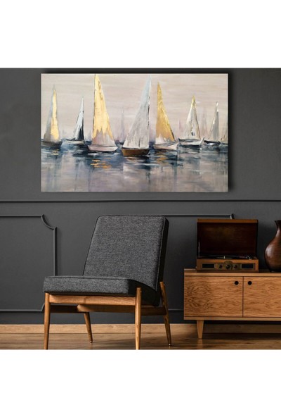 Hobimania Kanvas Tablo Yağlı Boya Görünümlü Gemiler 50X70 cm Duvar Dekorasyon Moda Tablo Hobimania Kanvas Tablo Yağlı Boya Görünümlü Gemiler 50X70 cm Duvar Dekorasyon Moda Tablo