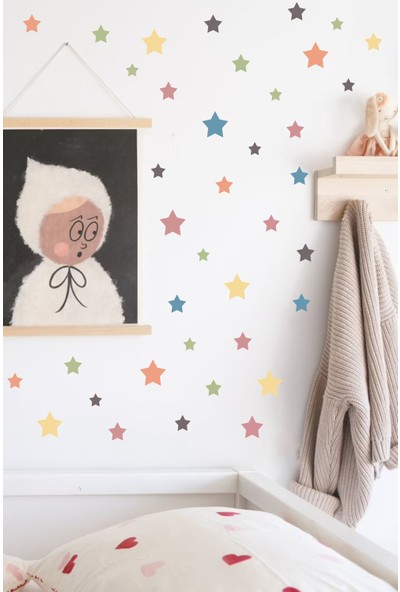 Piksel Grafik Renkli Yıldız Sticker Set