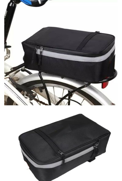 Bizedeyolla Termal Gıda Bisiklet Port Bagaj Çanta 7,5 Lt Reflektörlü Arka Sele Üstü
