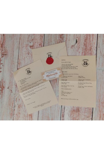 Alp Collection Harry Potter Hogwarts Ekspress Kabul Mektubu Davet Mektup Bilet