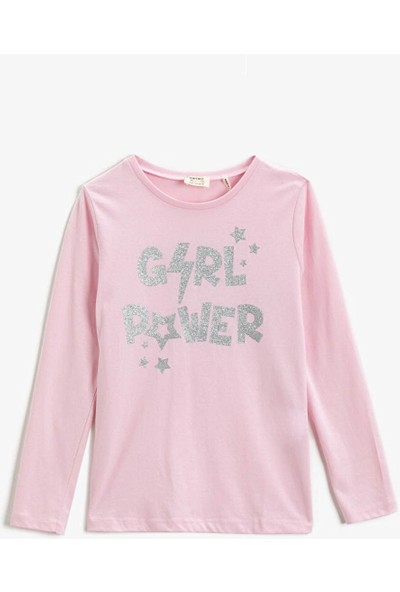 Koton Kız Çocuk Sweat Pembe 2KKG17875AK