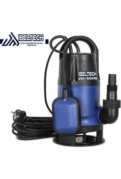Ibeltech QSB550 550W 0.75 Hp Plastik Gövdeli Kirli ve Temiz Su Dalgıç Pompası