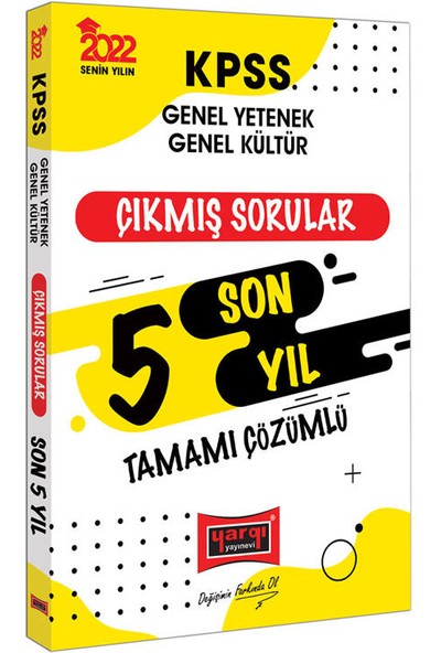 Yargı Yayınevi KPSS 2022 Genel Yetenek - Genel Kültür Tamamı Çözümlü Son 5 Yıl Çıkmış Sorular