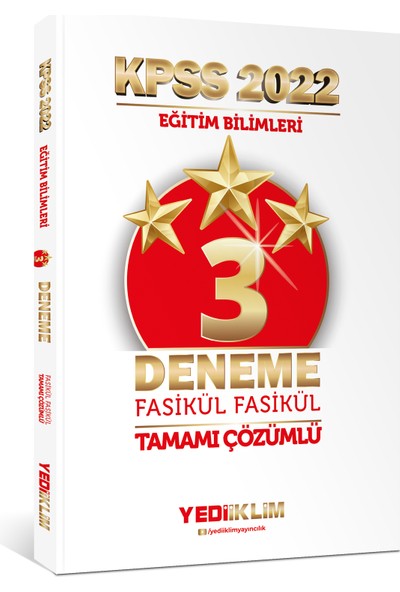 Yediiklim Yayınları KPSS 2022 Eğitim Bilimleri Tamamı Çözümlü Fasikül 3 Yıldız Deneme Yediiklim Yayınları KPSS 2022 Eğitim Bilimleri Tamamı Çözümlü Fasikül 3 Yıldız Deneme