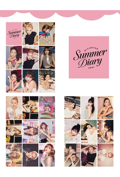 Kpop Dünyası Blackpink 2021 Summer Diary Fotokart Seti