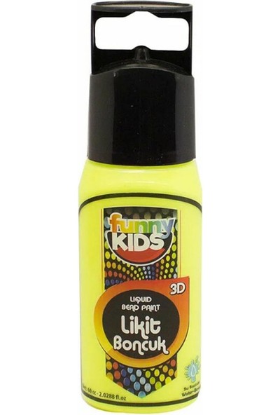 Rich Funny Kids Likit Boncuk Boyası 60CC Neon Sarı Rich Funny Kids Likit Boncuk Boyası 60CC Neon Sarı