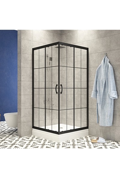 Durul Duşakabin 100X100 cm Kare Karolaj Cam Yükseklik 200 cm