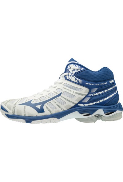 Wave Voltage Mıd Unisex Voleybol Ayakkabısı Beyaz / Mavi Wave Voltage Mıd Unisex Voleybol Ayakkabısı Beyaz / Mavi