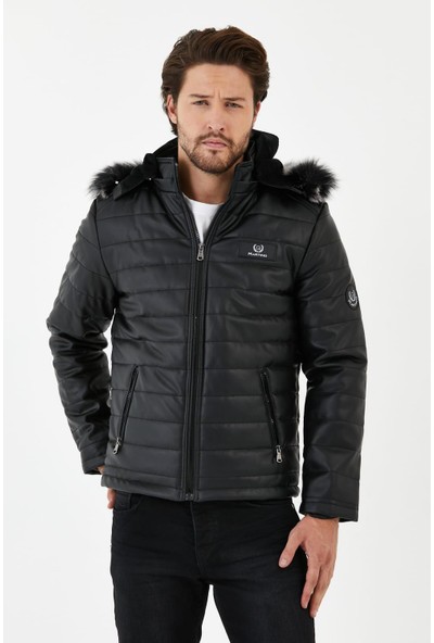 Wearz Kürklü Kapşonlu Deri Mont 610 Wearz Kürklü Kapşonlu Deri Mont 610