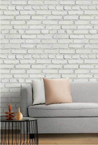 BienHome Kırık Beyaz Taş Desen Duvar Kağıdı 5,33 M² BienHome Kırık Beyaz Taş Desen Duvar Kağıdı 5,33 M²