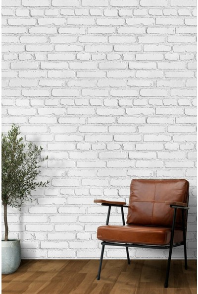 BienHome Beyaz Taş Desen Duvar Kağıdı 5,33 M² BienHome Beyaz Taş Desen Duvar Kağıdı 5,33 M²